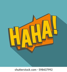 Haha Comic Text Speech Bubble Icon Stock Illustration 598437992 ...