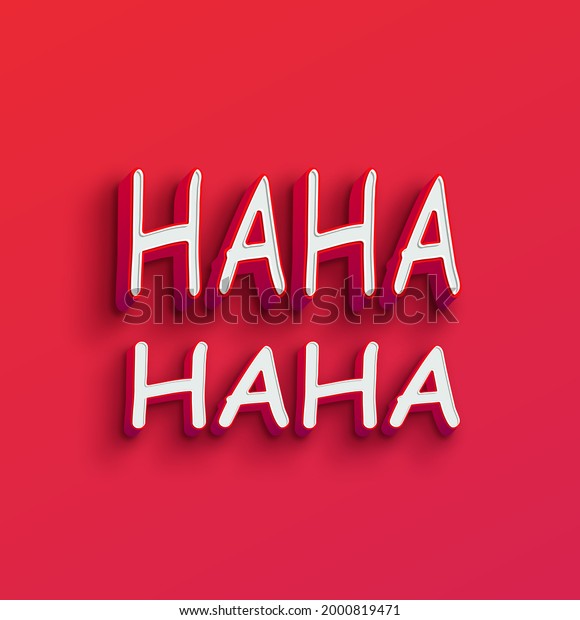 Hahaha Comic Speech 3d Text Style Stock Illustration 2000819471 ...
