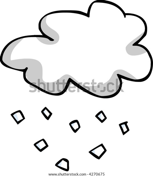 Hail Cloud Stock Illustration 4270675
