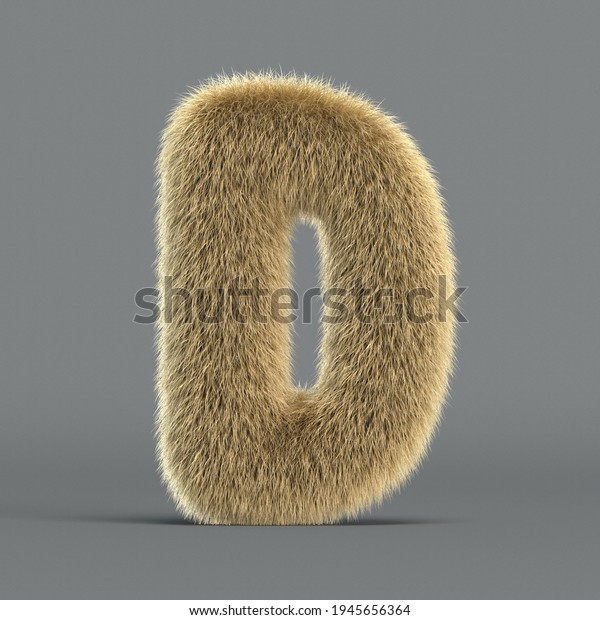 Hairy Font Furry Alphabet 3d Rendering Stock Illustration 1945656364