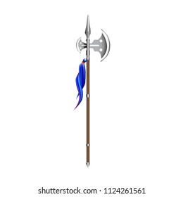Vector Halberd On White Background Stock Vector (Royalty Free ...