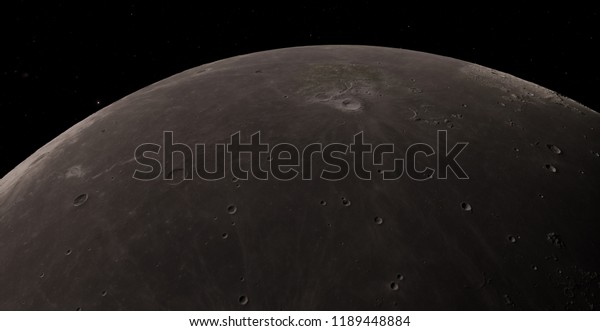 Half Moon Background Realistic Moon 3d Stock Illustration 1189448884 ...
