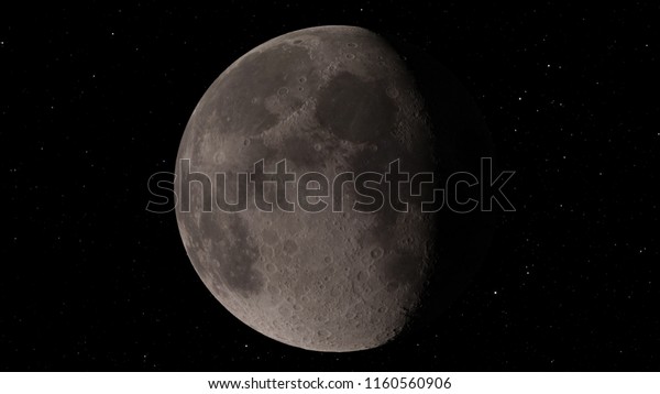 Half Moon Background / Realistic moon / The Moon is an astronomical ...