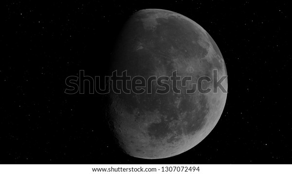 Half Moon Background / Realistic moon / The Moon is an astronomical ...
