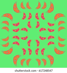 Half Moon Pattern Hand Drawn Stock Illustration 617248547 | Shutterstock