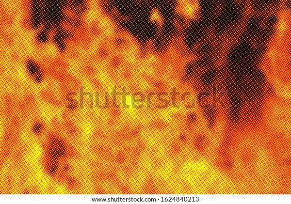 Halftone Blaze Fire Flame Texture Background Stock Illustration ...