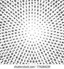 Halftone Numbers Background Circulary Distributed Halftone Stock Vector ...
