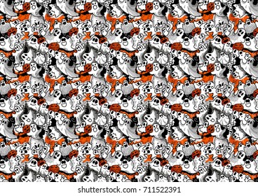 Halloween Ghosts Texture Stock Illustration 711522391 | Shutterstock