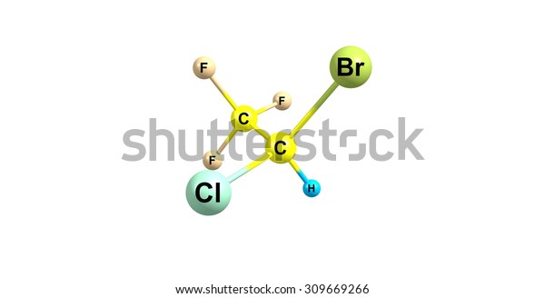 Halothane Fluothane General Anesthetic That Inhaled Stock Illustration ...