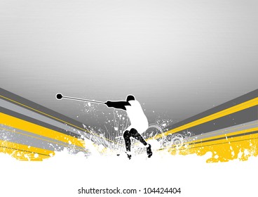 Hammer Throw Background Space Poster Web Stock Illustration 104424404 ...