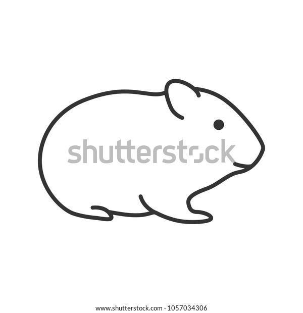 Hamster Linear Icon Thin Line Illustration Stock Illustration 1057034306