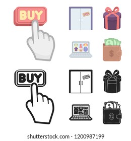 Hand Click Elevator Gift Box Door Stock Illustration 1200987199 ...