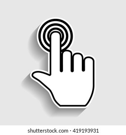 Hand Click On Button Stock Illustration 419193931 | Shutterstock