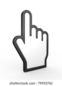 White Hand Cursor Pointer Icon Flat Stock Vector (Royalty Free) 794631868 | Shutterstock