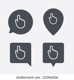 Hand Cursor Sign Icon Hand Pointer Stock Illustration 222962026 ...