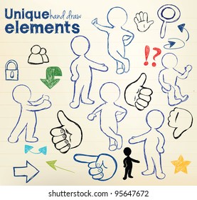 Hand Draw Figures Stock Illustration 95647672 | Shutterstock