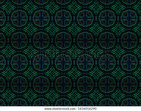 Hand Drawing 3d Pattern Made Green Stock Illustration 1656056290 ...