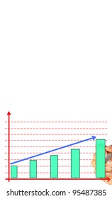 Hand Drawing Graph Isolated On White Stock Illustration 93938074 ...