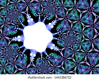 Hand Drawing Pattern Made Blue Green Stock Illustration 1441386722 ...