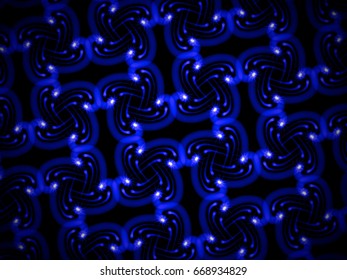 Hand Drawing Pattern Made Blue On 库存插图 668934829 | Shutterstock