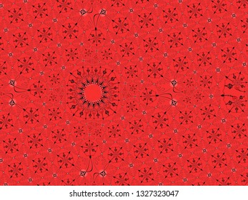 Hand Drawing Pattern Made Red Black Stock Illustration 1327323047 ...