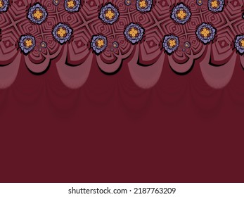 Hand Drawing Pattern Made Yellow Maroon Stock Illustration 2187763209 ...