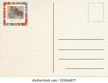 Hand Drawn Back Postcard Stock Illustration 525116074