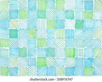 Hand Drawn Block Background Various Squares Stock Illustration ...