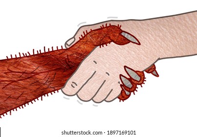 496 Shaking hands with the devil Images, Stock Photos & Vectors ...