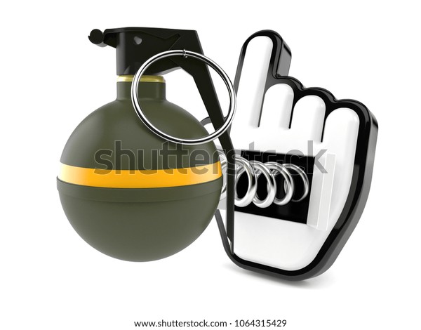 Hand Grenade Cursor Isolated On White Stock Illustration 1064315429 ...