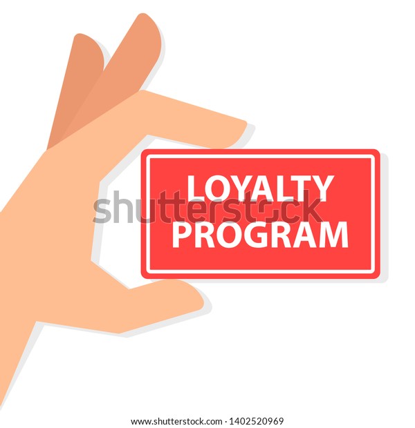 Hand Holding Loyalty Program Card Clipart Stock Illustration 1402520969