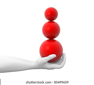 Hand Holding Sphere 3d Render Illustration Stock Illustration 85831672