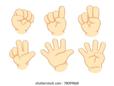 Hand Numbers Stock Illustration 78099868 | Shutterstock