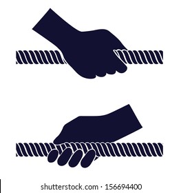 1,333 Hand pulling rope Stock Illustrations, Images & Vectors ...