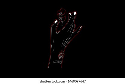 Hand Red Edging Stock Illustration 1469097647 | Shutterstock