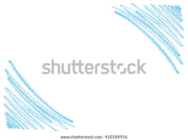 Handdrawn Crayon Scribble Background Blue Colors Stock Illustration ...