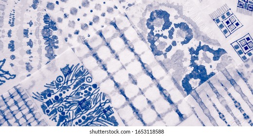 Handdrawn White Blue Abstract Patchwork Background Stock Illustration ...
