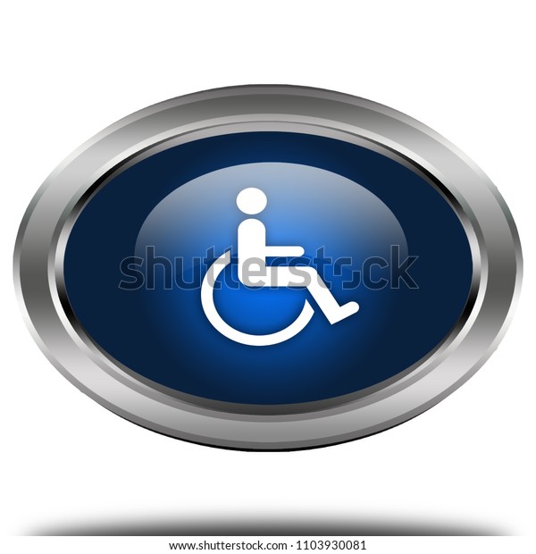 Handicapped Button Isolated3d Illustration Stock Illustration ...