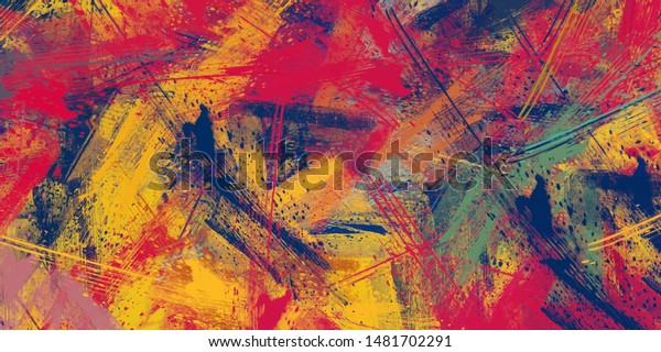 Handmade Surreal Abstract Pattern Modern Artistic Stock Illustration ...