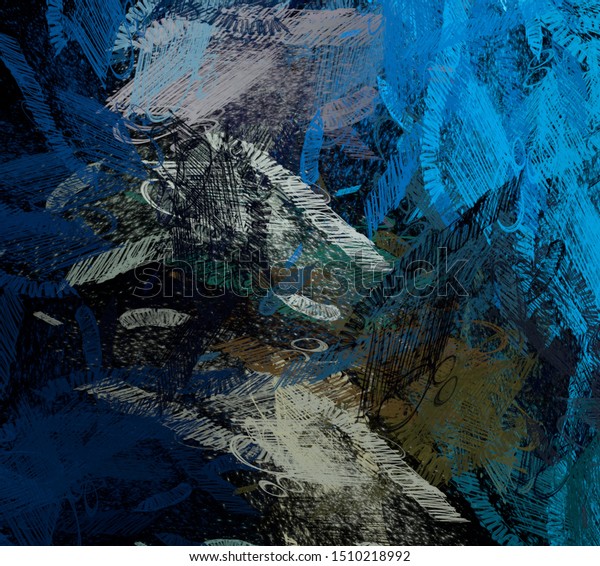 Handmade Surreal Abstract Pattern Modern Artistic Stock Illustration ...