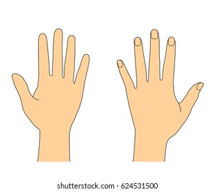 High Five Hand Printable Vector Illustration Stock Vector (Royalty Free ...