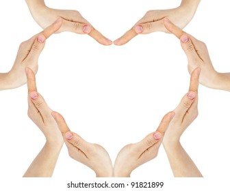 Womans Hands Make Heart Shape Stock Photo (Edit Now) 125396057