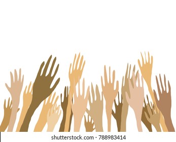 Hands White Background Stock Illustration 788983414