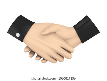 Handshake Isolated 3d Rendering Stock Illustration 1060817156 ...
