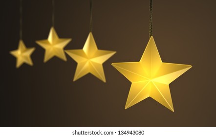 Hanging Star Shaped String Lights Over Stock Illustration 134943080 ...