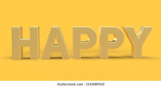 Happy 3d Text Rendering Highquality Text Stock Illustration 2145089543 ...