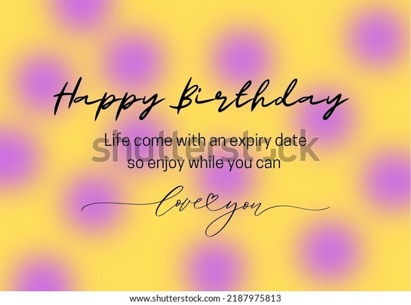 Happy Birthday Greeting Card Gradient Background Stock Illustration ...