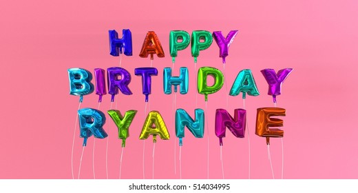 Happy Birthday Julianne Card Balloon Text ภาพประกอบสต็อก 514063270