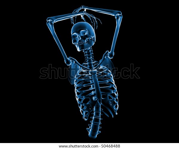 Happy Bone Xray Stock Illustration 50468488