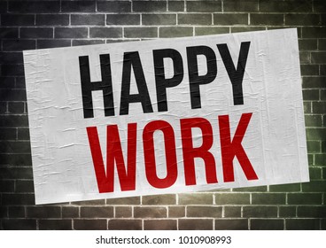 Happy Work Poster Concept Stock Illustration 1010908993 | Shutterstock